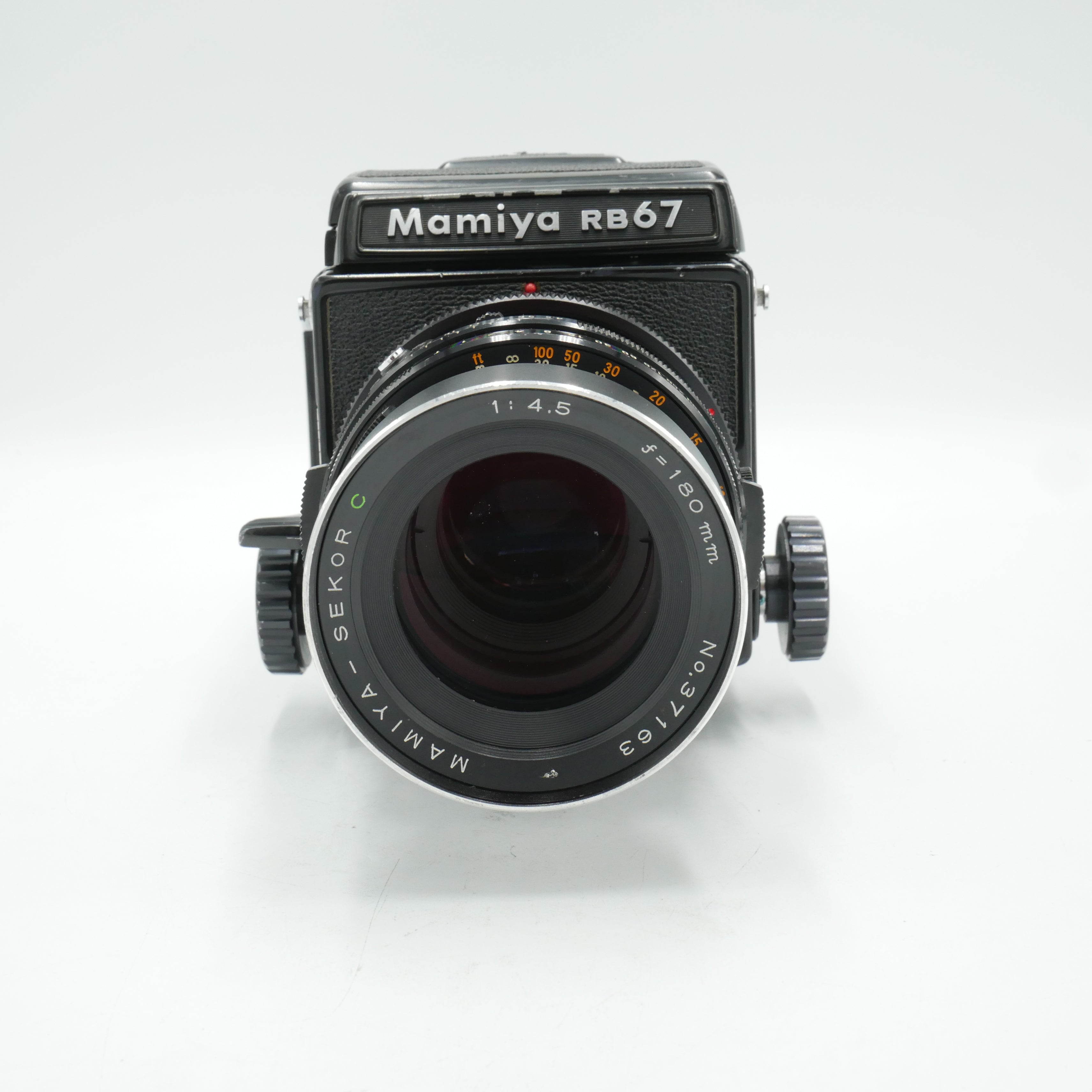 Mamiya RB67 Pro Waist Level Viewfinder with 180mm F4.5 Lens and Motori