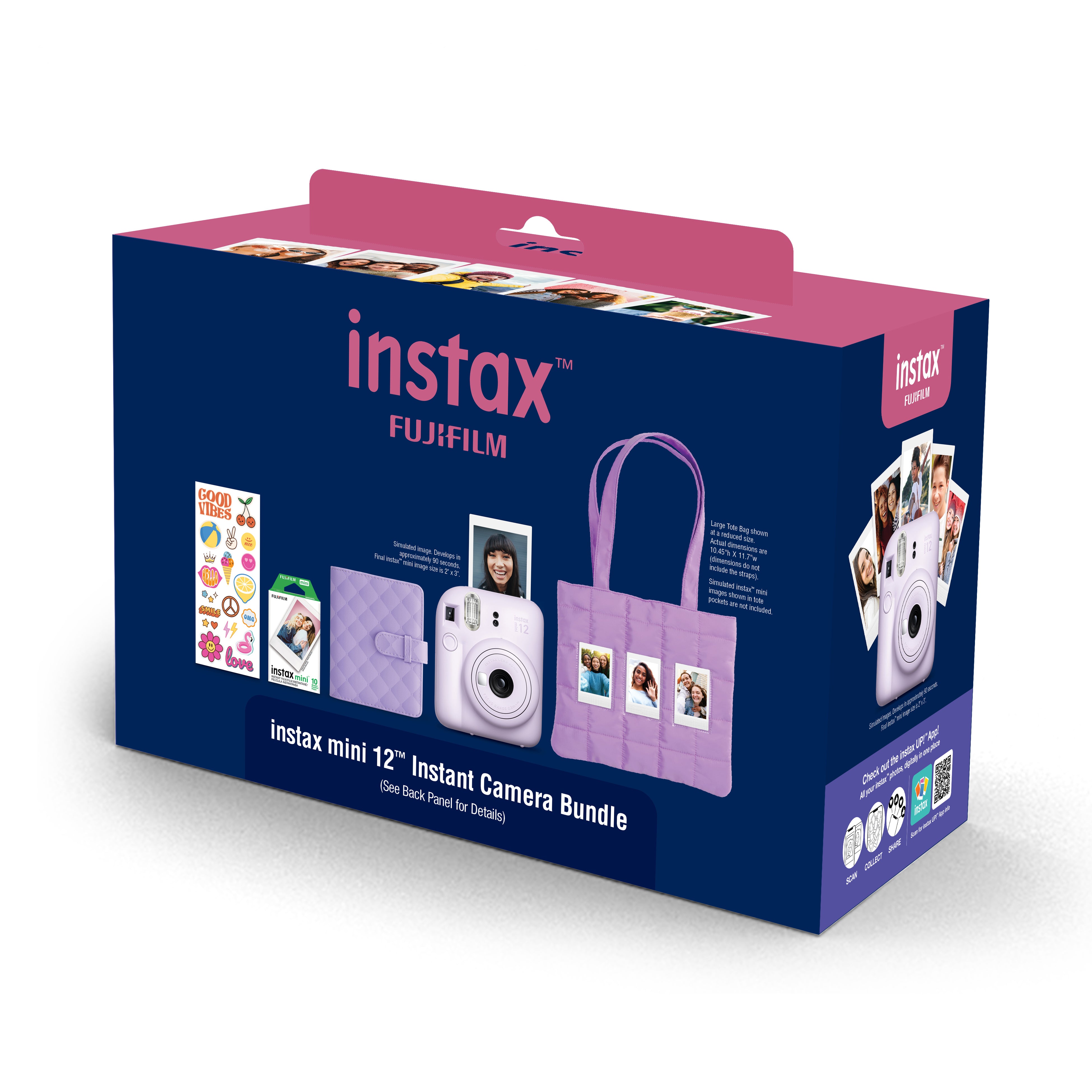 FUJIFILM INSTAX MINI 12 Instant Film Camera Holiday Bundle (Lilac Purp