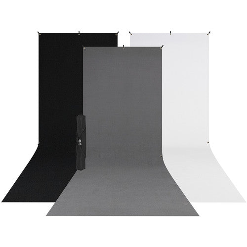 WESTCOTT X-DROP 3-PACK SWEEP BACKDROP KIT (5' X 12')
